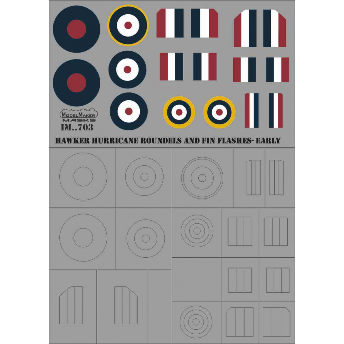 ModelMaker 1/48 IM48703 Hawker Hurricane Roundels and Fin Flashes ...
