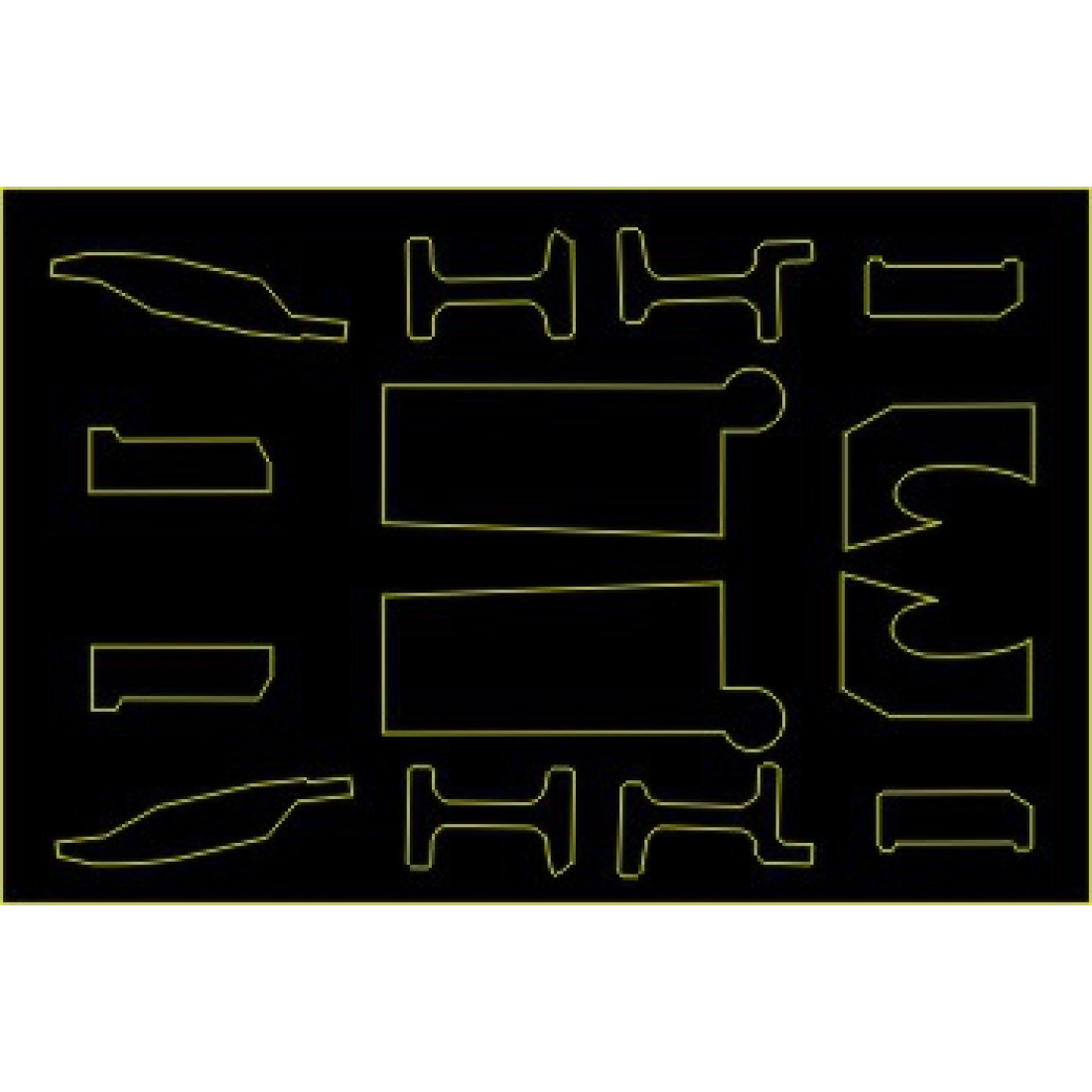 ModelMaker 1/72 CV72001 f-16a/b/c/d strengthening plates - vinyl ...