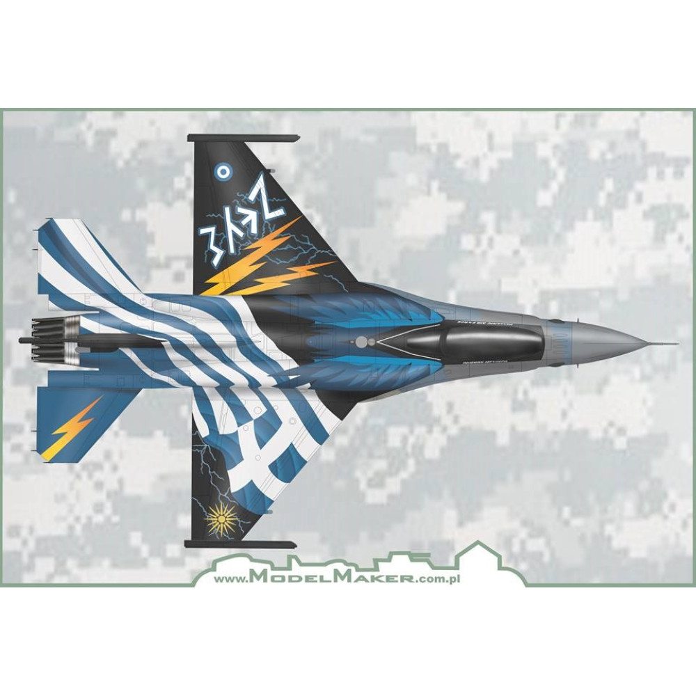 ModelMaker 1/72 D72120 Greek F-16C block 52 ZEUS decal+resin CFT ...