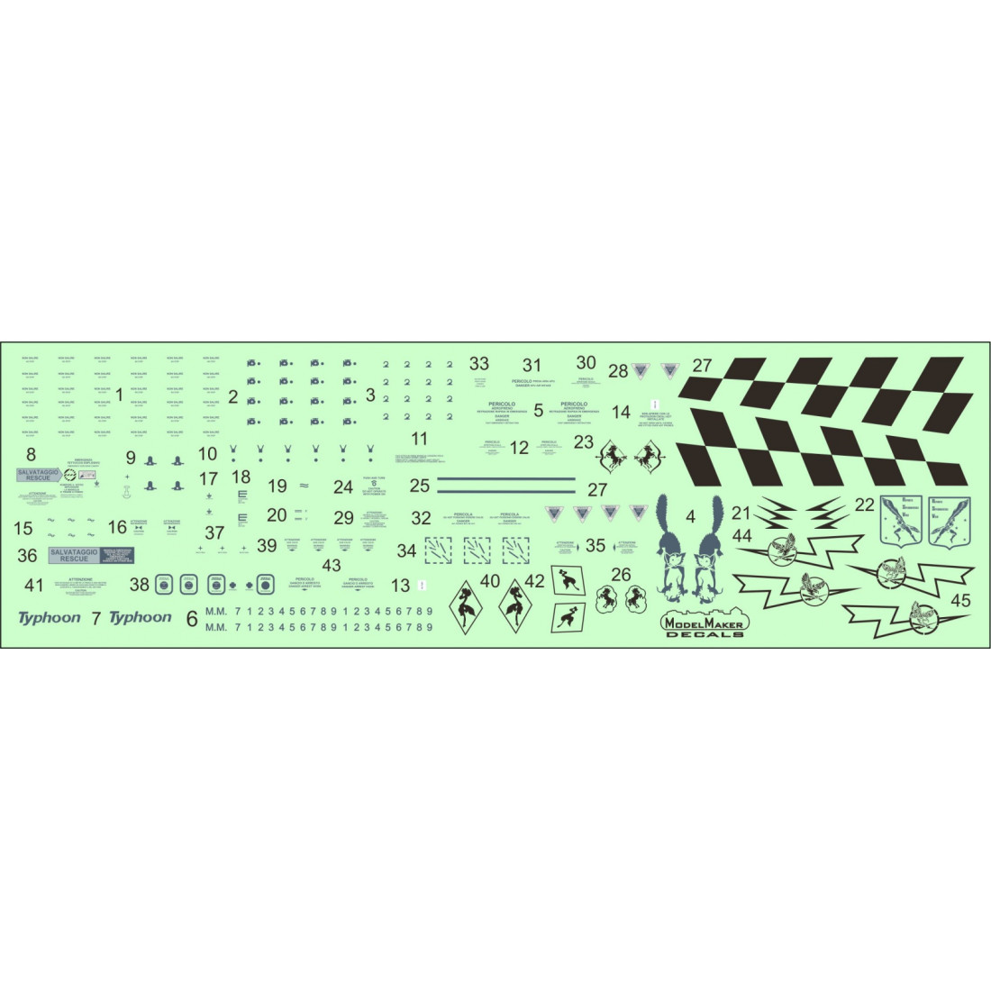ModelMaker 1/72 D72143 Apennine Eurofighters Part 3 Aircraft Decal ...