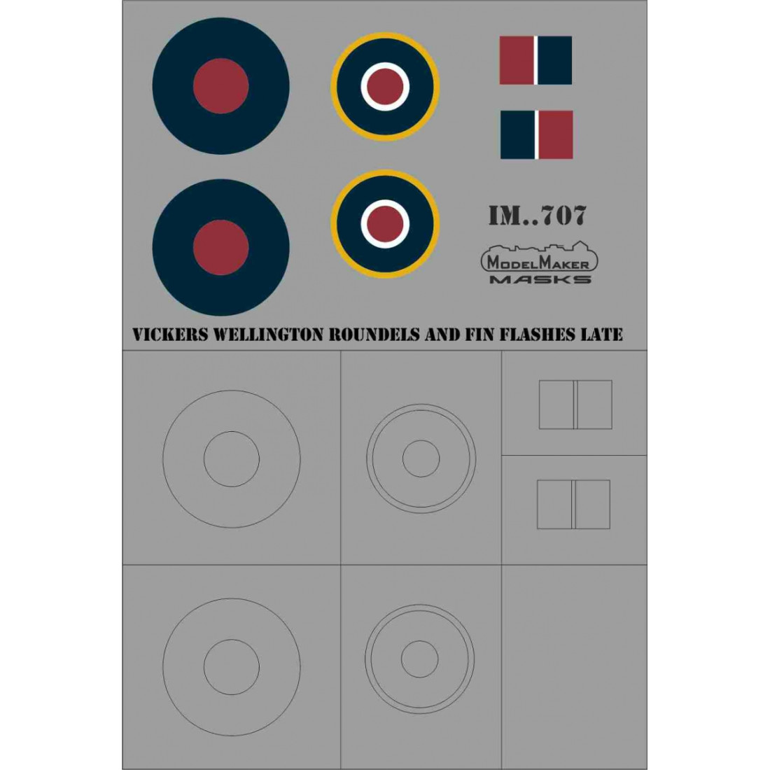 ModelMaker 1/72 IM48707 Vickers Wellington Roundels and Fin Flashes ...