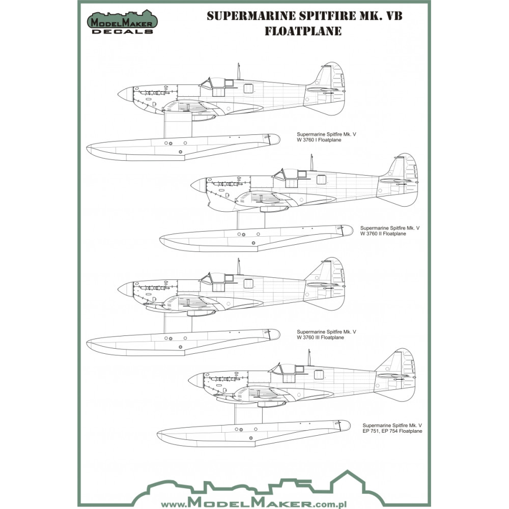 ModelMaker 45681 MD24068 Spitfire Floatplane Masks fot 1/24 Trumpeter ...