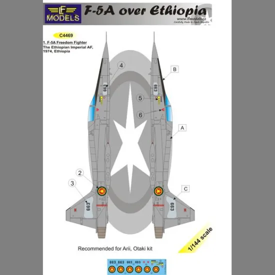 LF Models C4469 1/144 F-5A Freedom Fighter over Ethiopia Model Kit ...